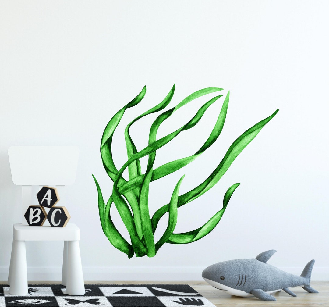 Green Seaweed #7 Wall Decal Deep Sea Ocean Algae Removable Fabric Wall ...