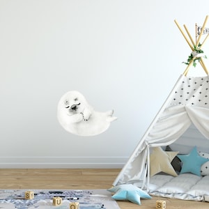 Baby Seal Wall Decal Arctic Ocean Sea Life Removable Fabric Wall ...