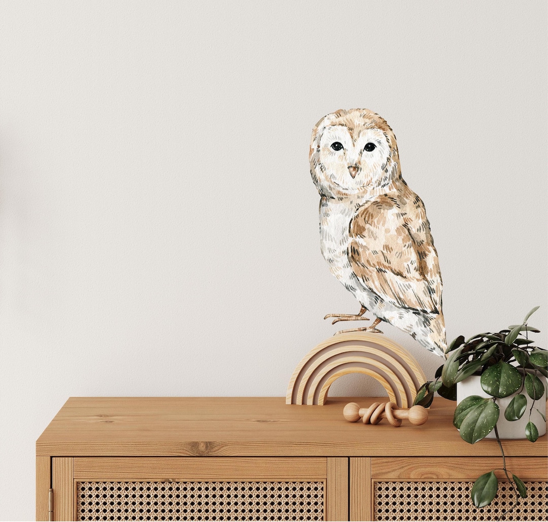 Whimsical Owl Wall Decal Woodland Forest Animal Wildlife Removable Peel ...