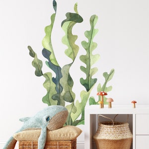 Green Algae Seaweed Wall Decal Removable Wall Sticker - Ocean Sea ...