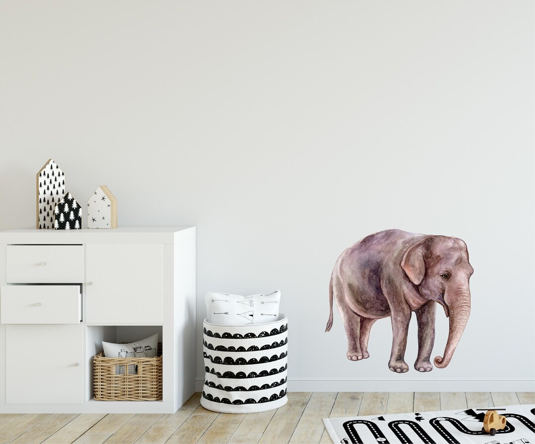 Elephant #3 Wall Decal Safari Animal Wall Sticker Removable Fabric for ...