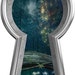 3D Keyhole Removable Fabric Wall Decal Enchanted Dark Forest Pond Water ...
