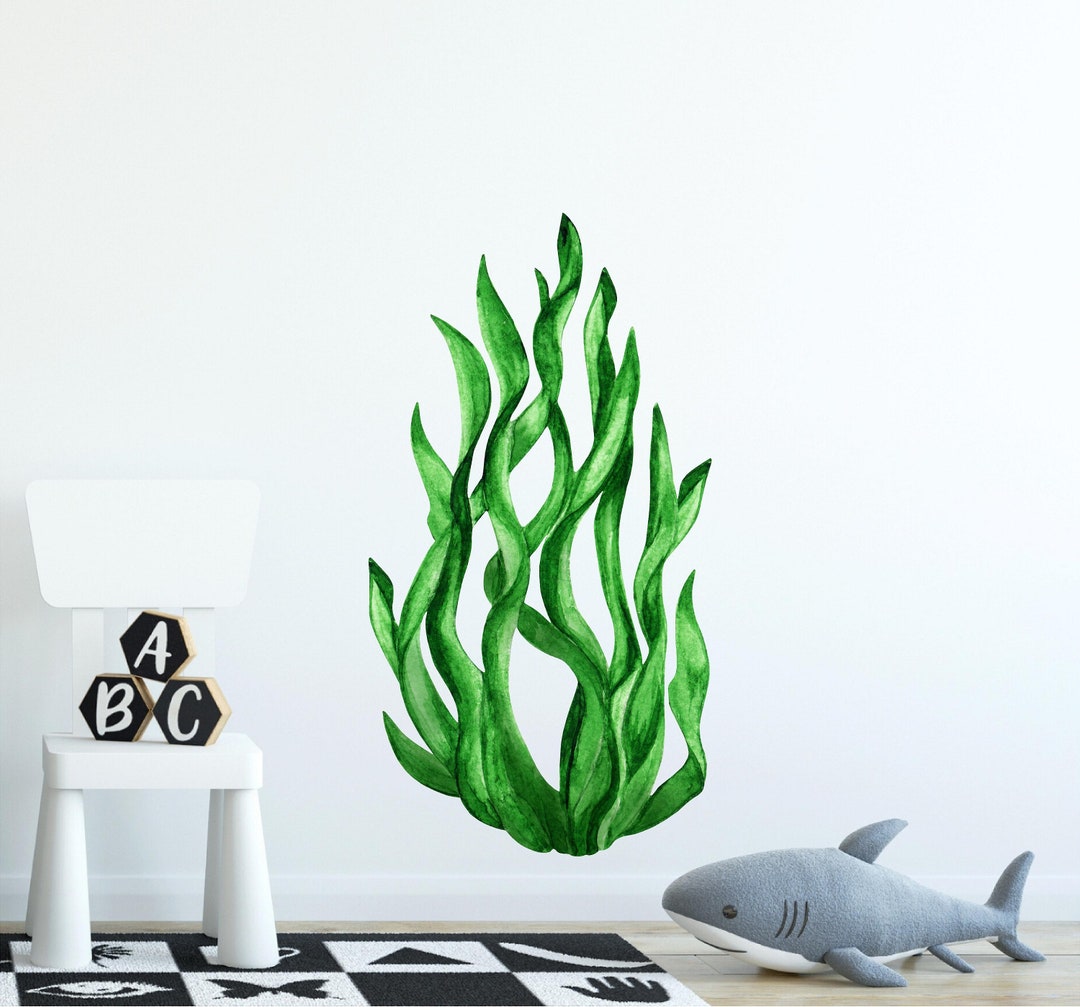 Green Seaweed #3 Wall Decal Ocean Sea Life Removable Fabric Wall ...