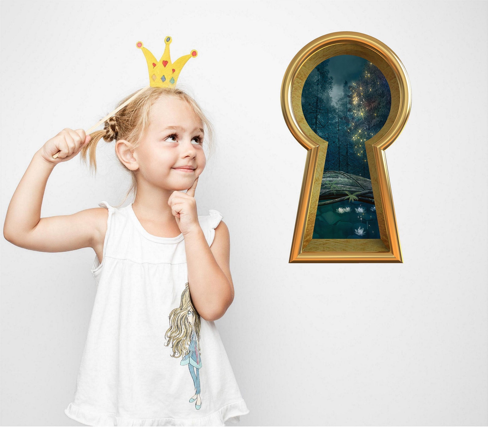 3D Keyhole Removable Fabric Wall Decal Enchanted Dark Forest - Etsy