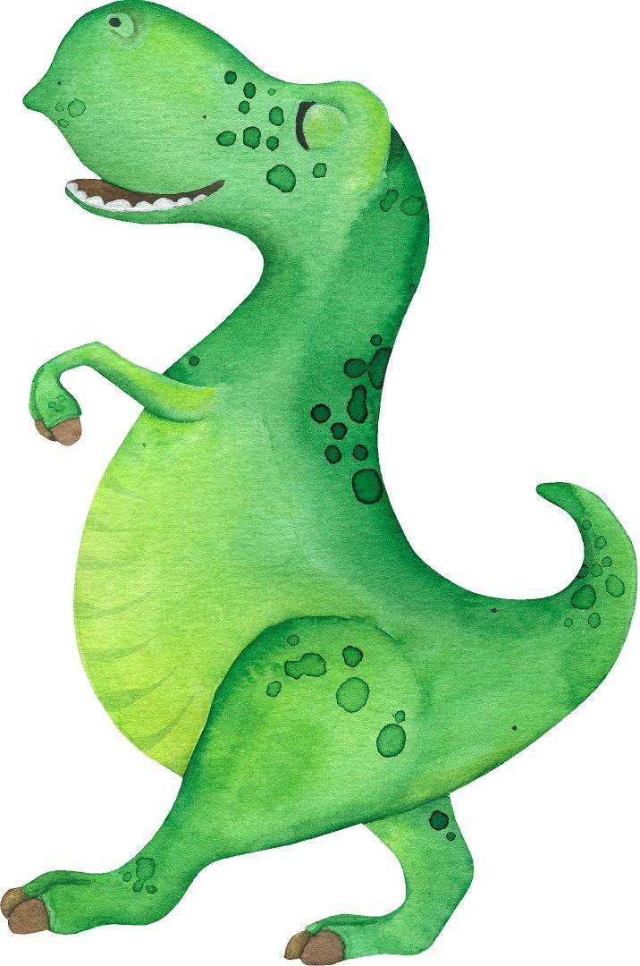 Watercolor Green T-rex Dinosaur Wall Decal Tyrannosaurus Rex - Etsy