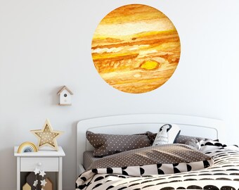 Planet Venus Watercolor Wall Decal Sticker Solar System Mural | Etsy