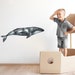 Gray Whale 1 Wall Decal Ocean Sea Life Removable Fabric Wall Sticker ...
