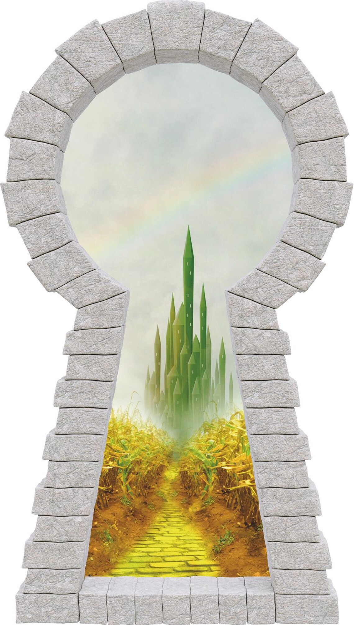 3D Stone Keyhole Wall Decal Emerald City Castle Yellow Brick | Etsy