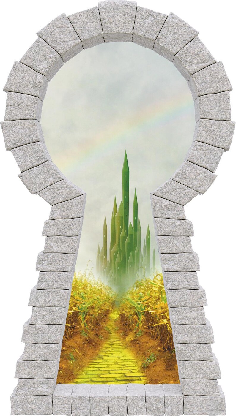 3D Stone Keyhole Wall Decal Emerald City Castle Yellow Brick | Etsy