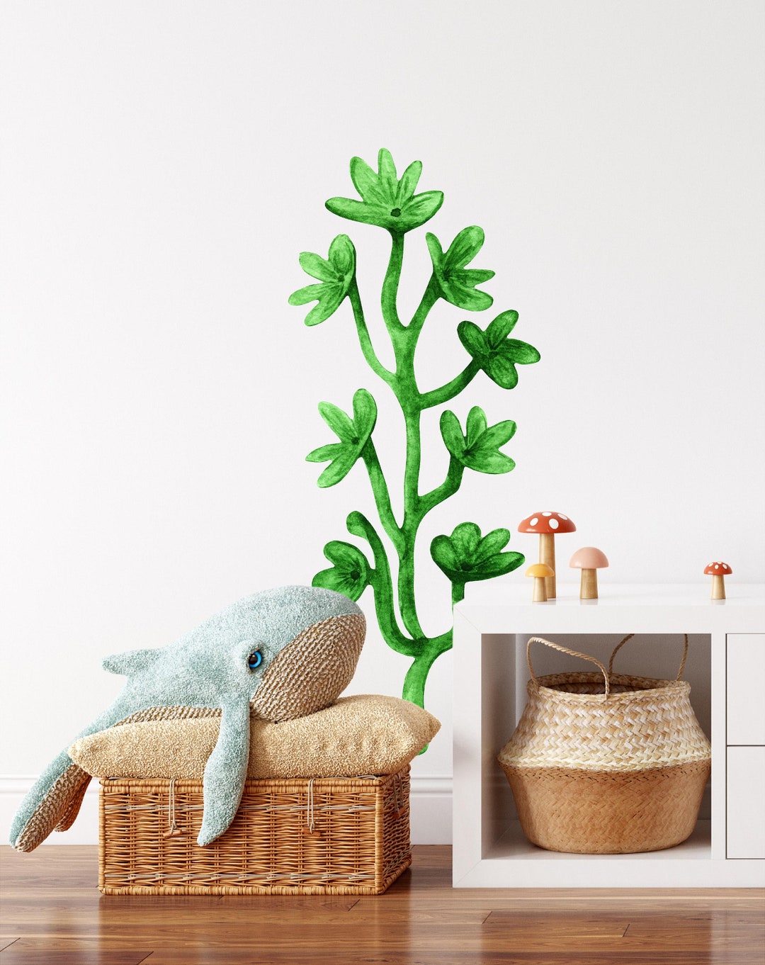 Green Algae Seaweed Wall Decal #9 Sea Ocean Peel and Stick Fabric Wall ...