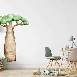 Baobab African Tree Wall Decal Safari Wall Sticker Removable Fabric ...