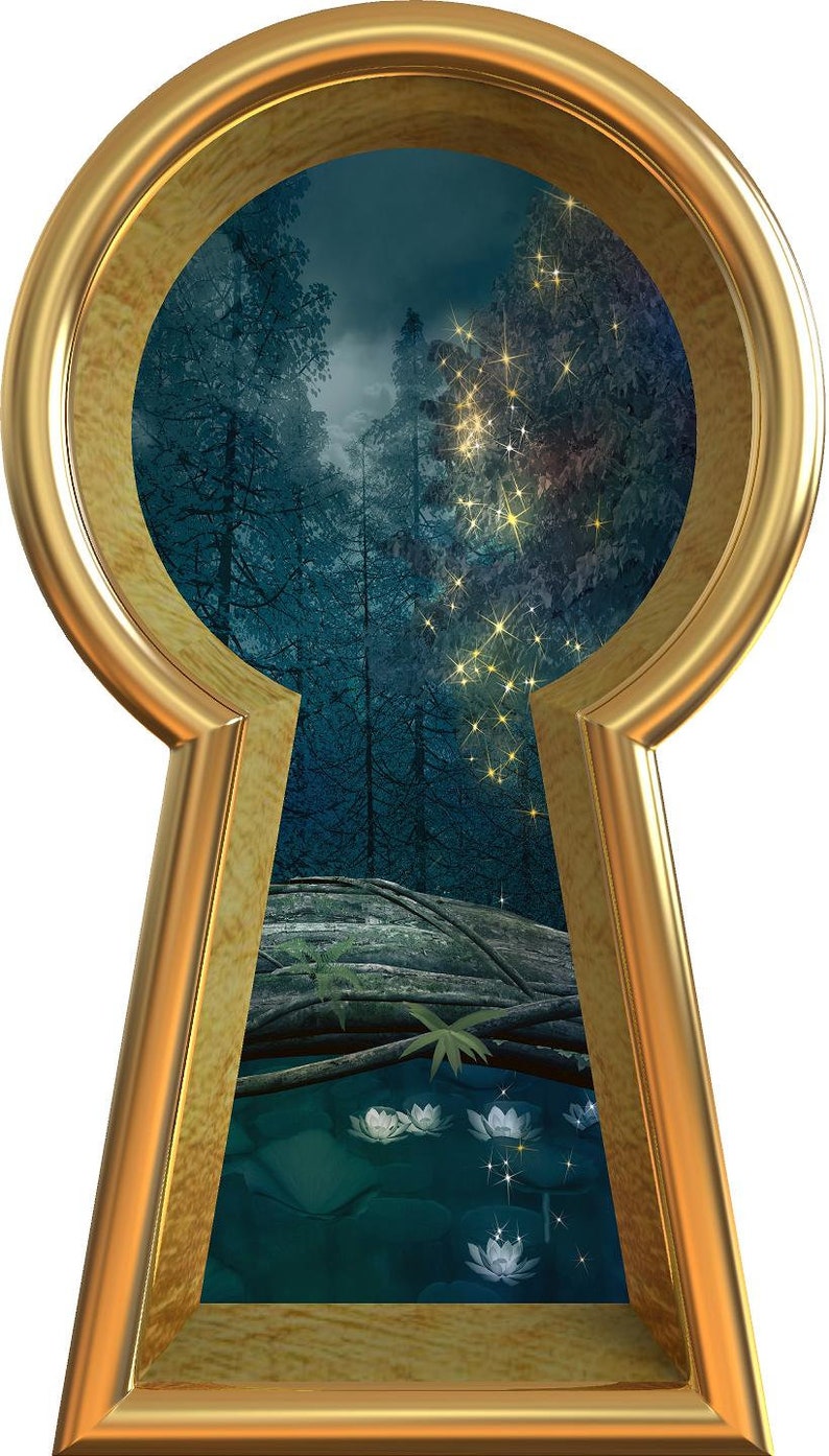 3D Keyhole Removable Fabric Wall Decal Enchanted Dark Forest - Etsy