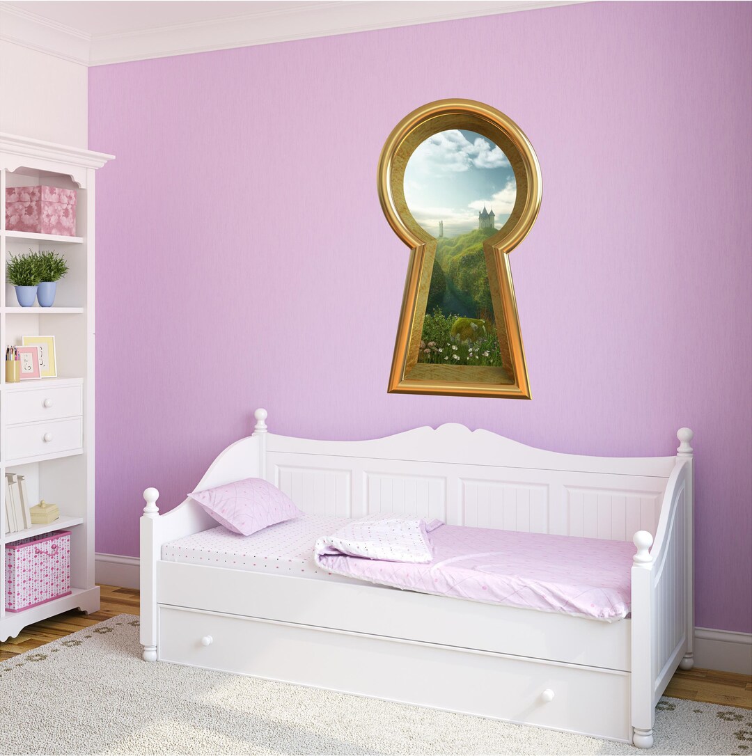 Castle by the Sea Keyhole Window Wall Decal 3D Fairy Tale - Etsy