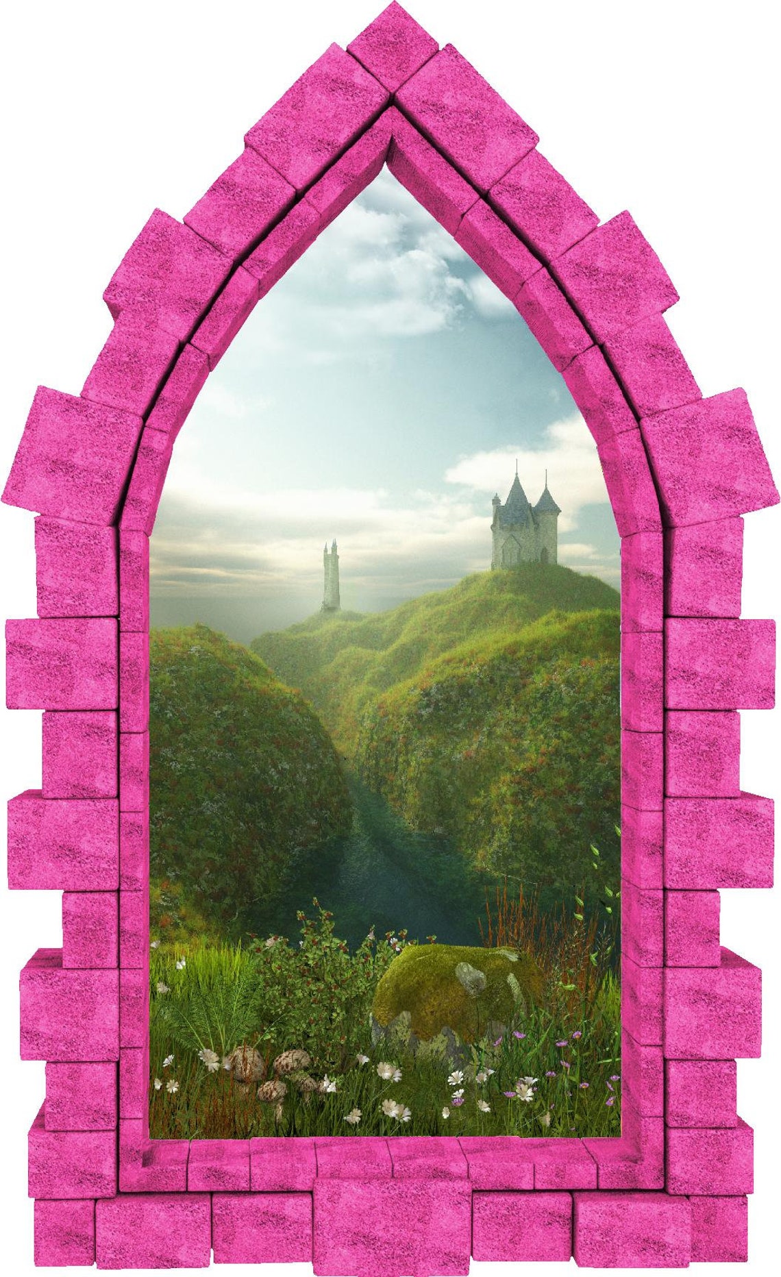 Castle by the Sea Castle Window Wall Decal Removable Wall | Etsy