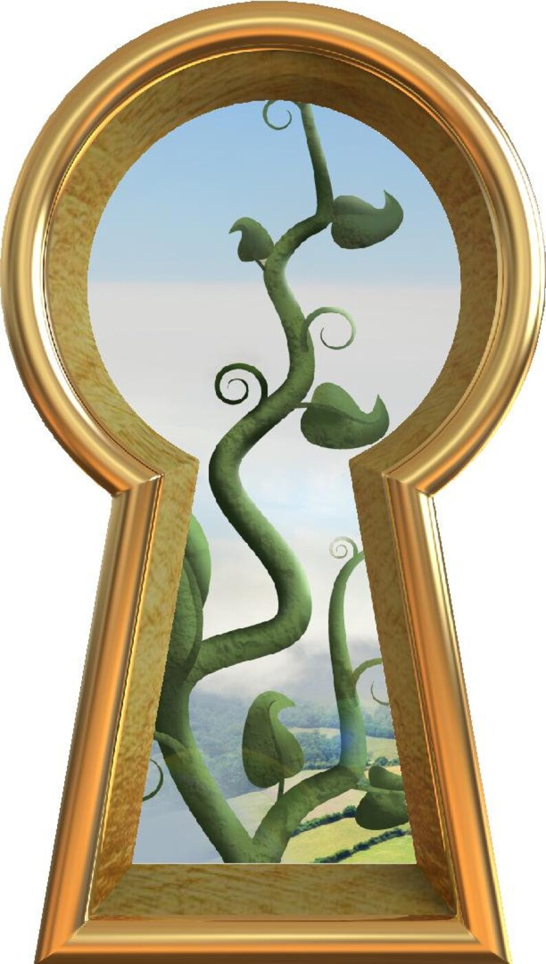 Keyhole 3D Wall Sticker Decal Jack and the Giant Beanstalk - Etsy