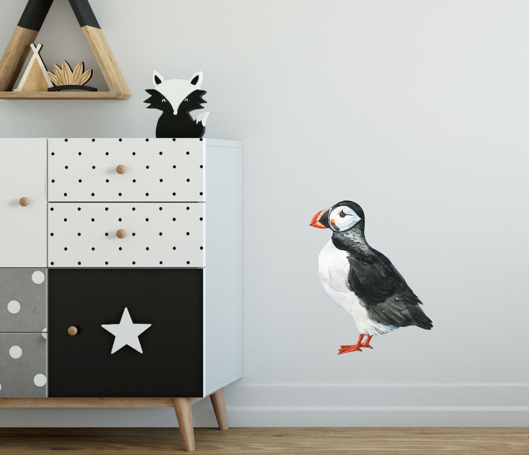 Puffin Wall Decal Arctic Bird Ocean Sea Life Removable Fabric Wall ...