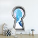 3d Keyhole Fabric Wall Decal Frozen Ice Castle Fairytale 3D Hole Wall ...