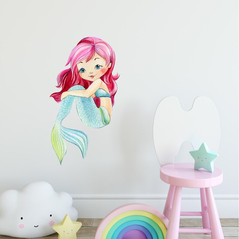 Mermaid Wall Decals - Etsy