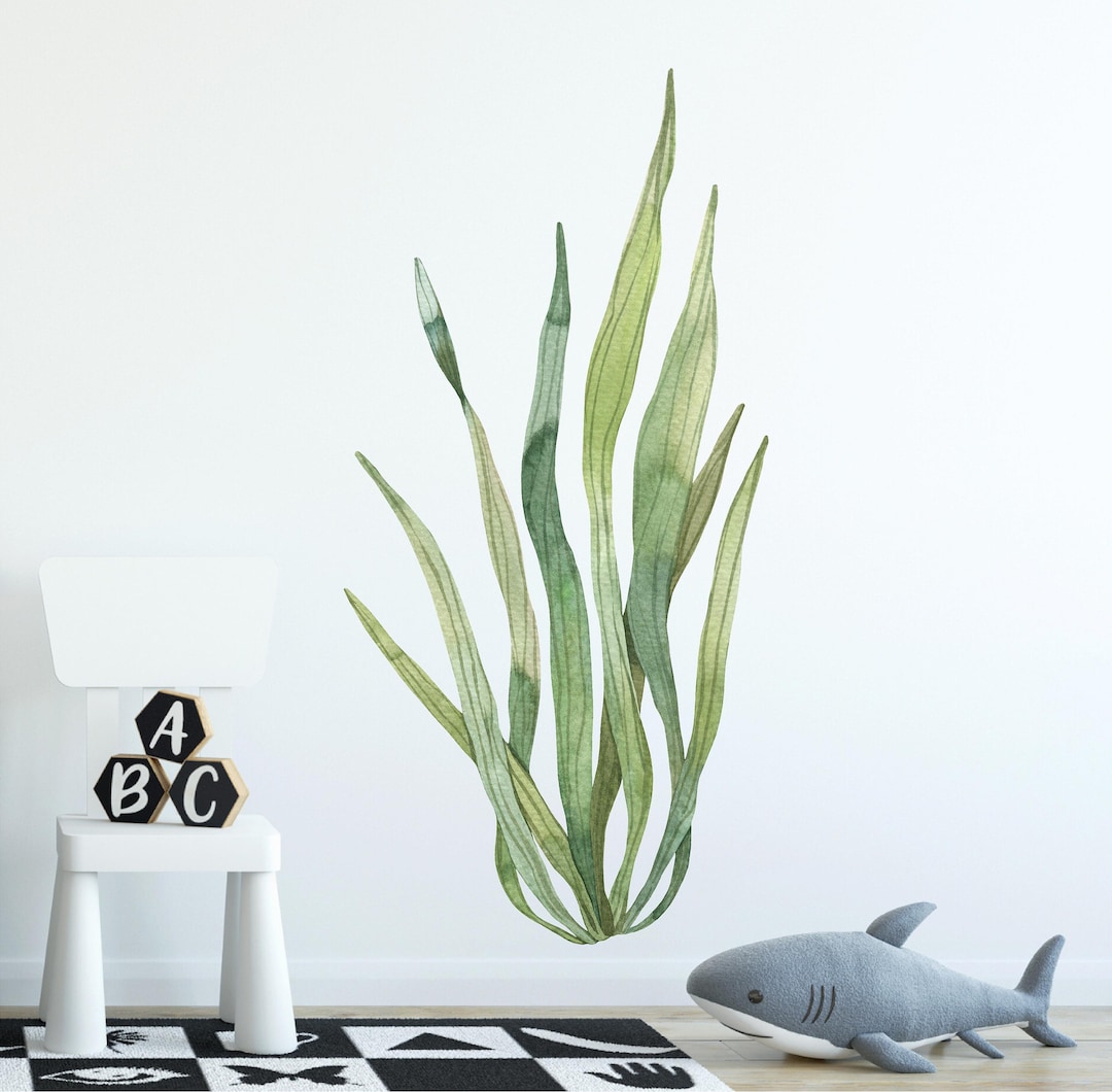 Green Algae Seaweed Wall Decal Removable Wall Sticker - Ocean Sea ...