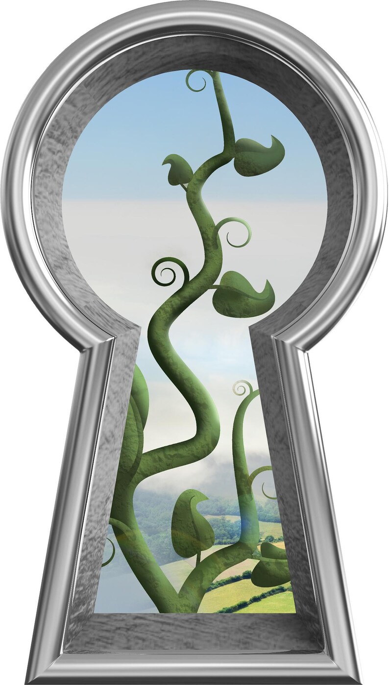 Keyhole 3D Wall Sticker Decal Jack and the Giant Beanstalk - Etsy