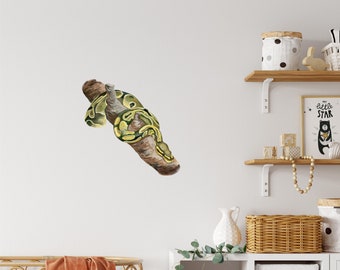 Watercolor Snake Wall Decal Boa Python Anaconda Jungle Animal - Etsy