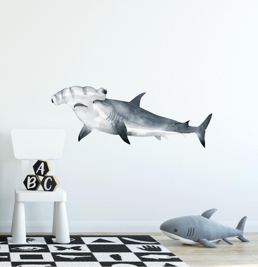 Hammerhead Shark #2 Wall Decal Ocean Sea Life Removable Fabric Wall ...