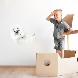 Baby Seal Wall Decal Arctic Ocean Sea Life Removable Fabric Wall ...