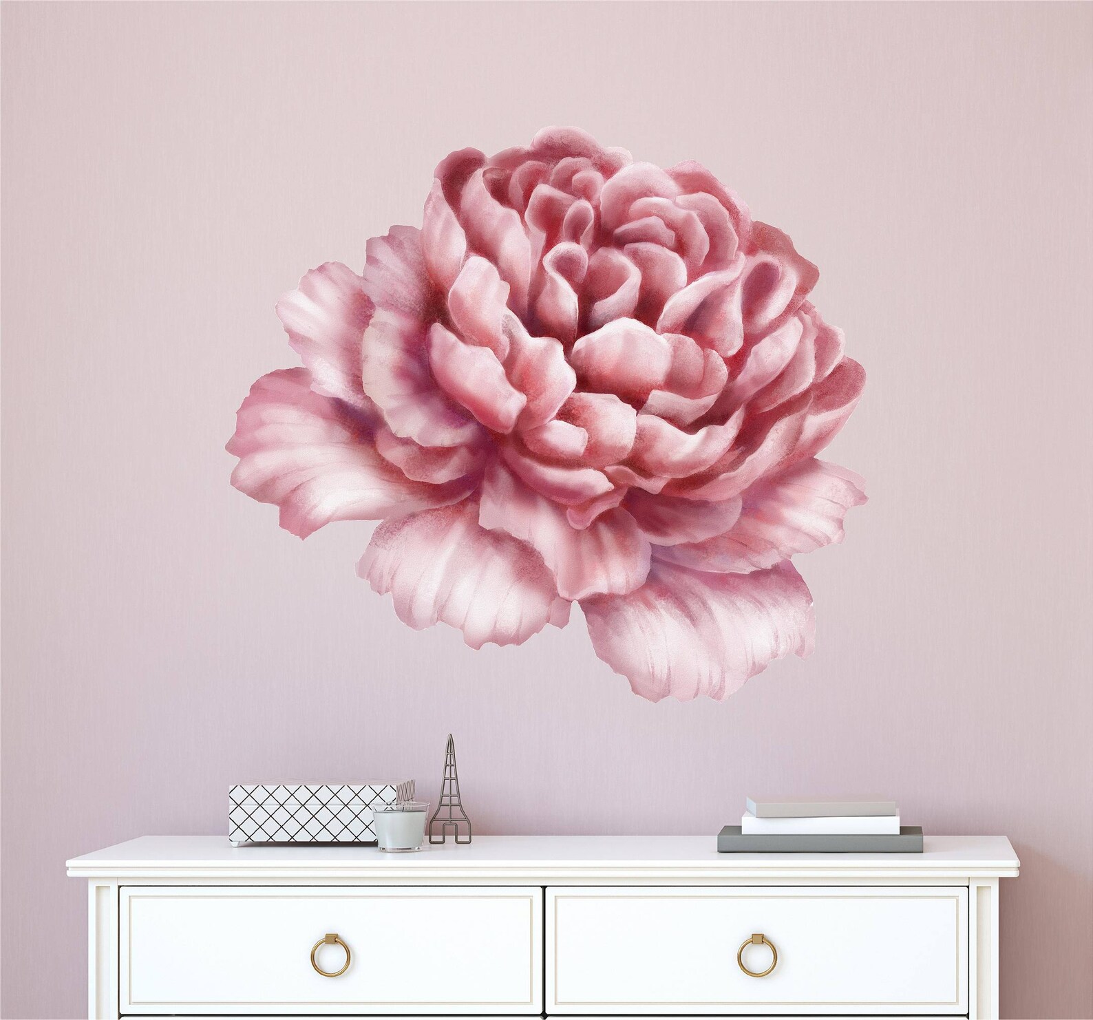 Pink Peony Flower 1 Wall Decal Sticker Removable Wallpaper - Etsy
