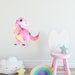 Pastel Pink T-rex Dinosaur Wall Decal Watercolor Tyrannosaurus Baby ...