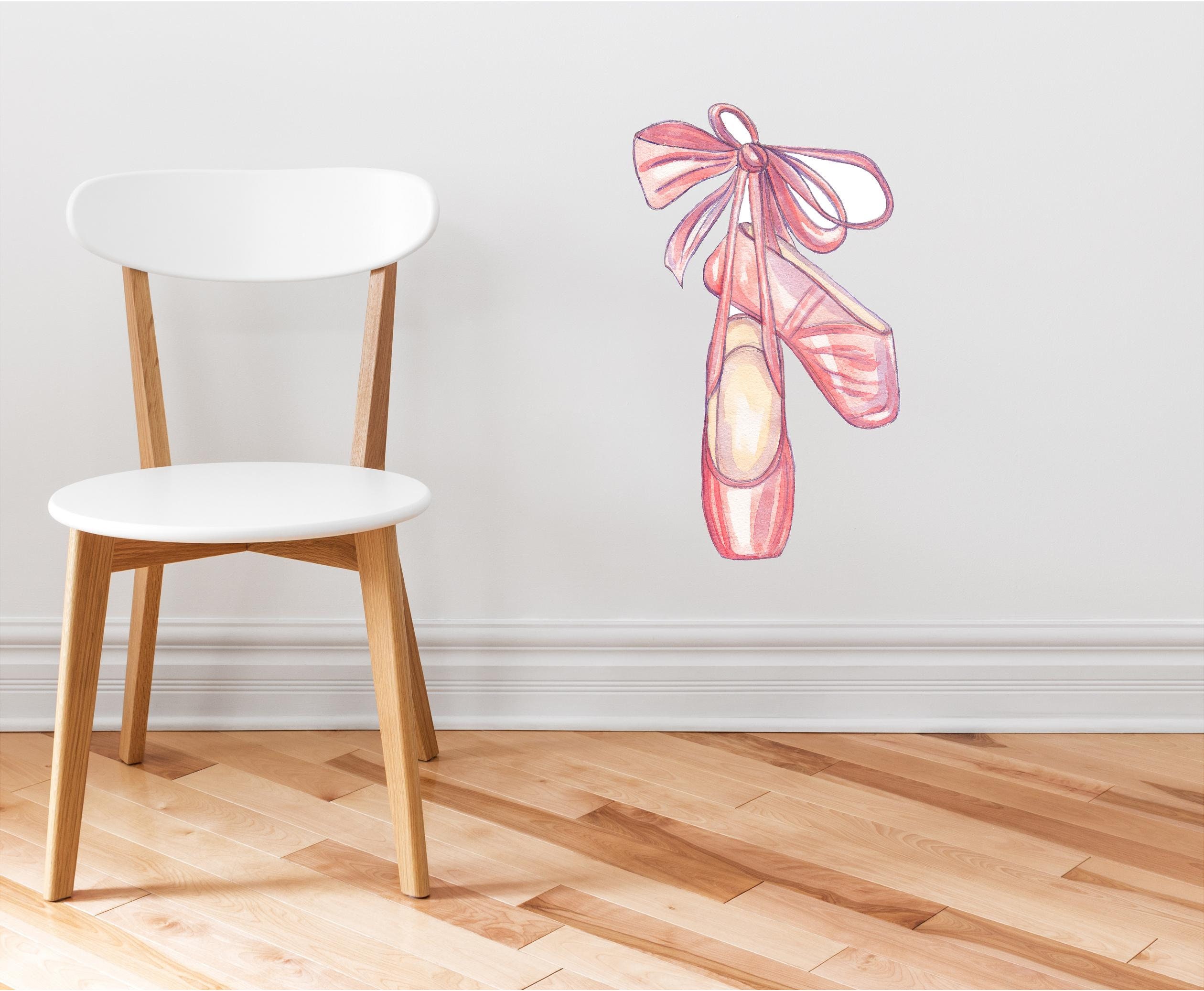 Pink Ballet Slippers Wall Decal Sticker Ballerina Dance Shoes | Etsy