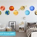 Planet Mercury Watercolor Wall Decal Sticker Solar System - Etsy
