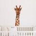 Giraffe Head Wall Decal Watercolor Safari Animal Wall Sticker Removable ...