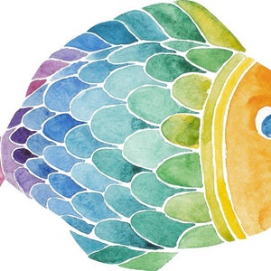 Rainbow Fish Wall Decal Ocean Sea Life Removable Fabric Wall Sticker - Etsy