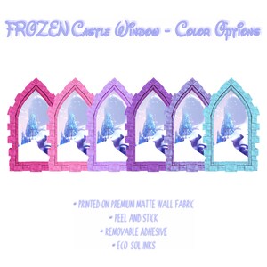 Frozen Ice Castle 3D Castle Window Wall Decal Removable Fabric Wall ...