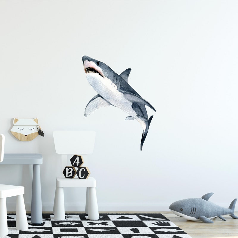 Shark Wall Sticker - Etsy