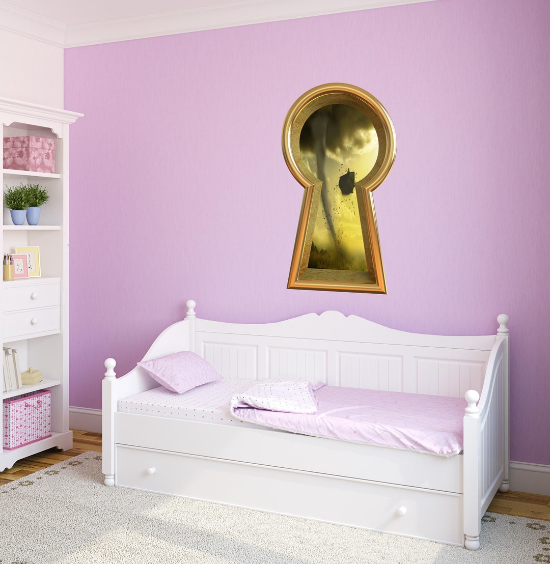 3D Keyhole Removable Fabric Wall Decal, Dorothys House, Oz Wall Sticker ...