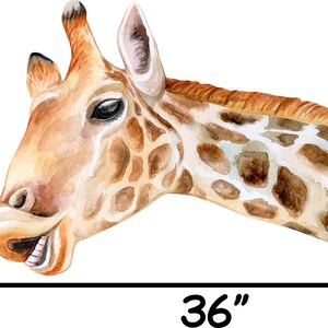 Giraffe Head #2 Wall Decal Safari Animal Wall Sticker Removable Fabric ...