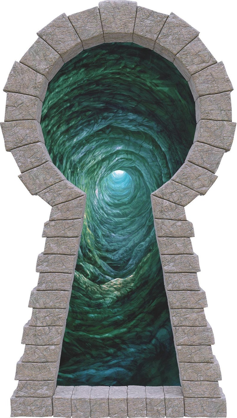 3D Stone Keyhole Wall Decal Down the Rabbit Hole 2 Wonderland - Etsy
