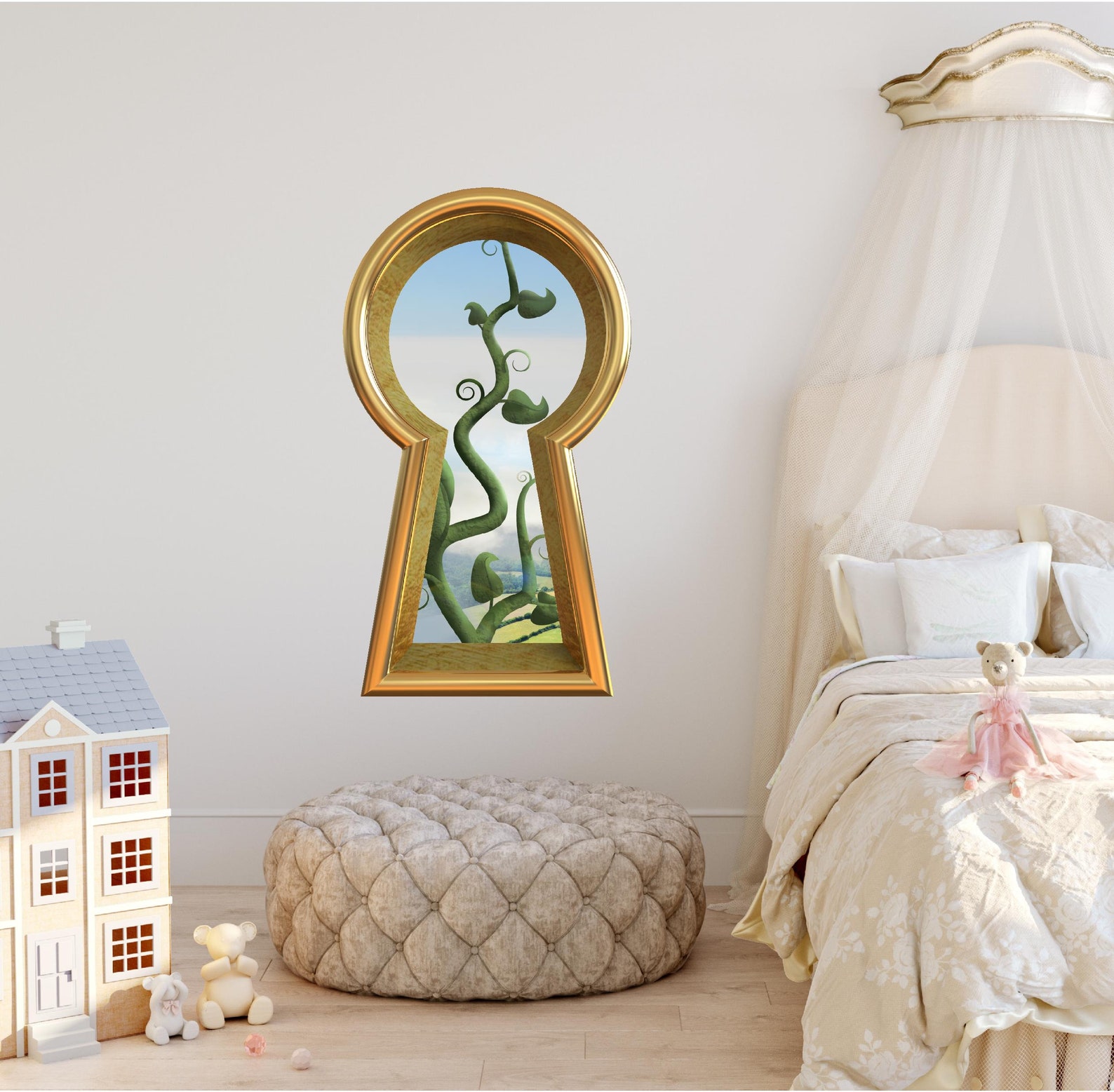 Keyhole 3D Wall Sticker Decal Jack and the Giant Beanstalk - Etsy