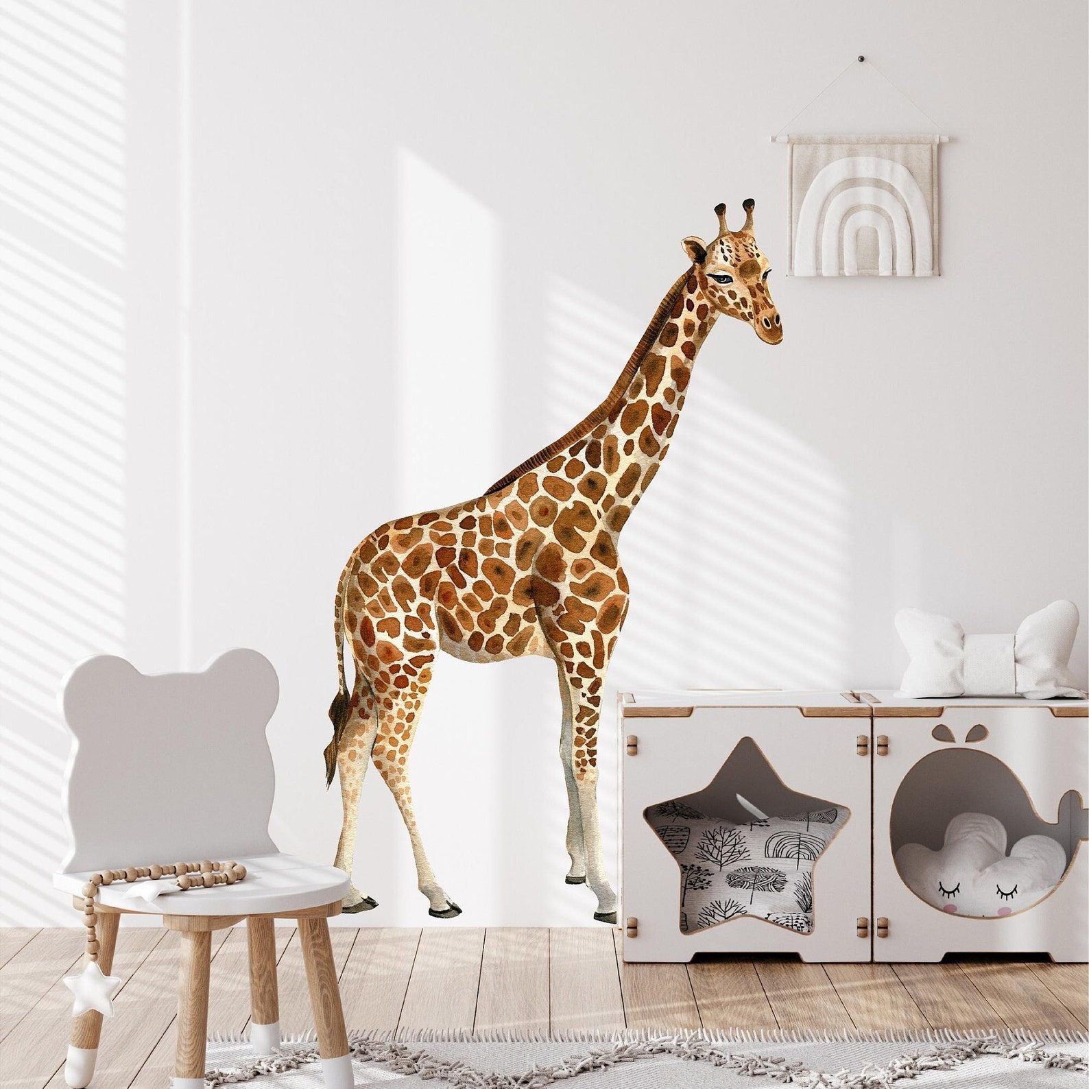 Giraffe Wall Decal - Giraffe Wall Sticker - Nursery Decor - Safari ...