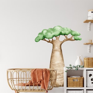 Baobab African Tree Wall Decal Safari Wall Sticker Removable Fabric ...