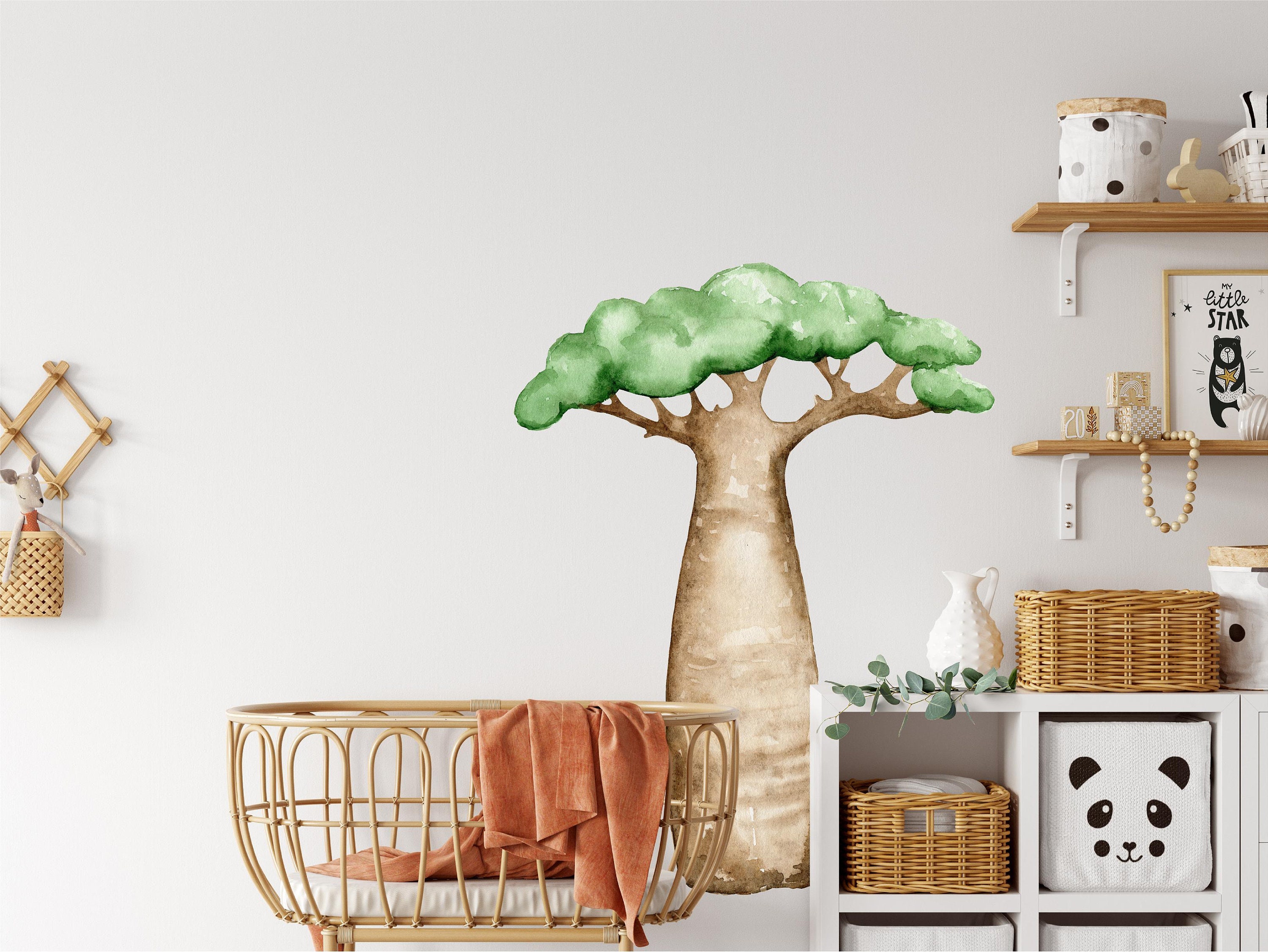 Baobab African Tree Wall Decal Safari Wall Sticker Removable - Etsy