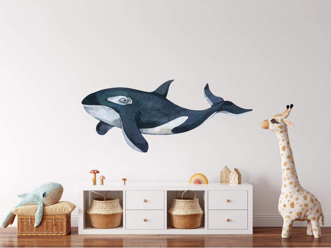 Whimsical Orca Killer Whale Wall Decal Sticker Removable | Whale ...
