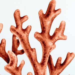 Orange Coral Wall Decal Ocean Sea Coral Reef Removable Fabric Wall ...