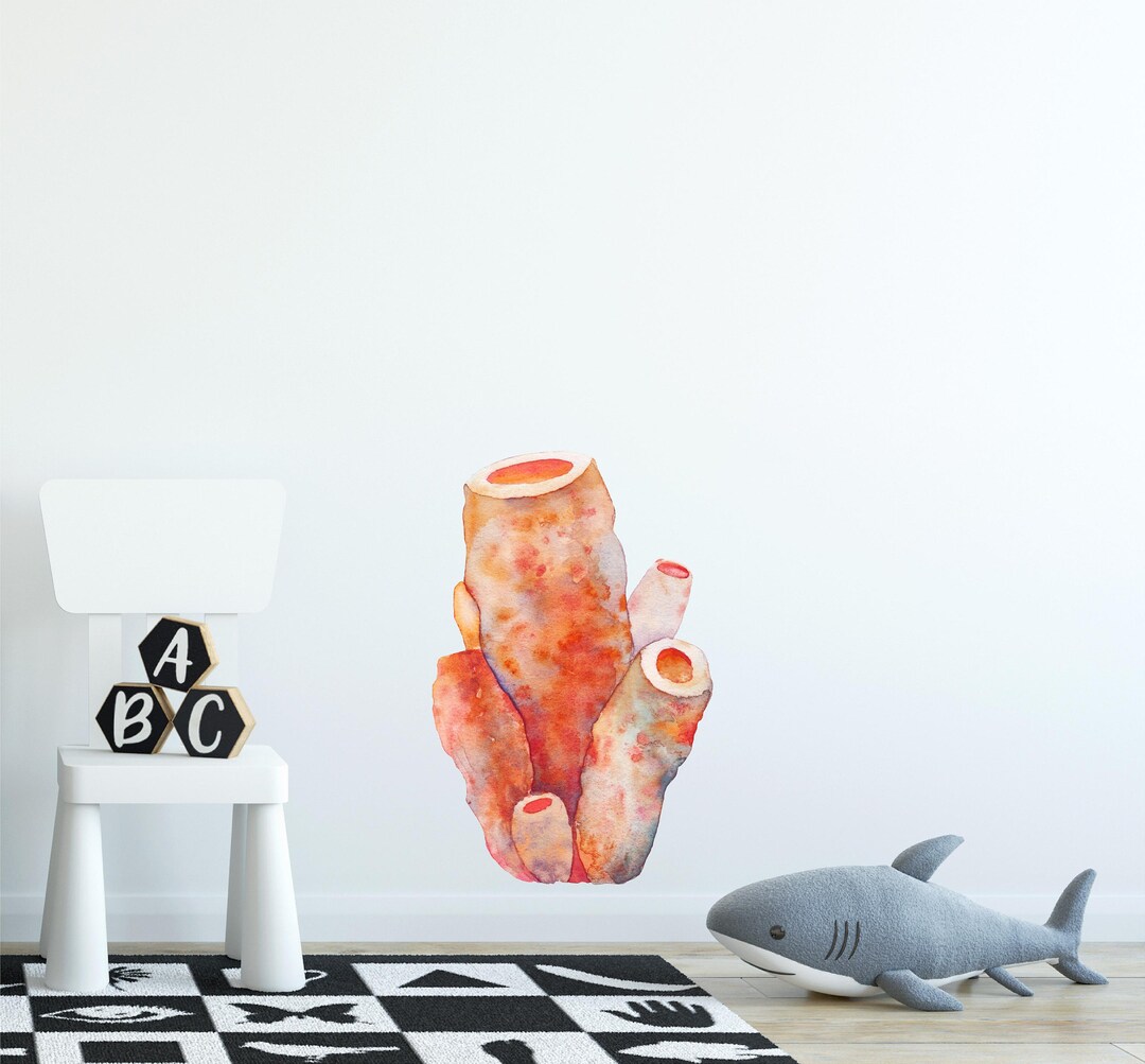 Sea Sponge #2 Wall Decal • Ocean Wall Decal • Deep Sea Wall Sticker ...