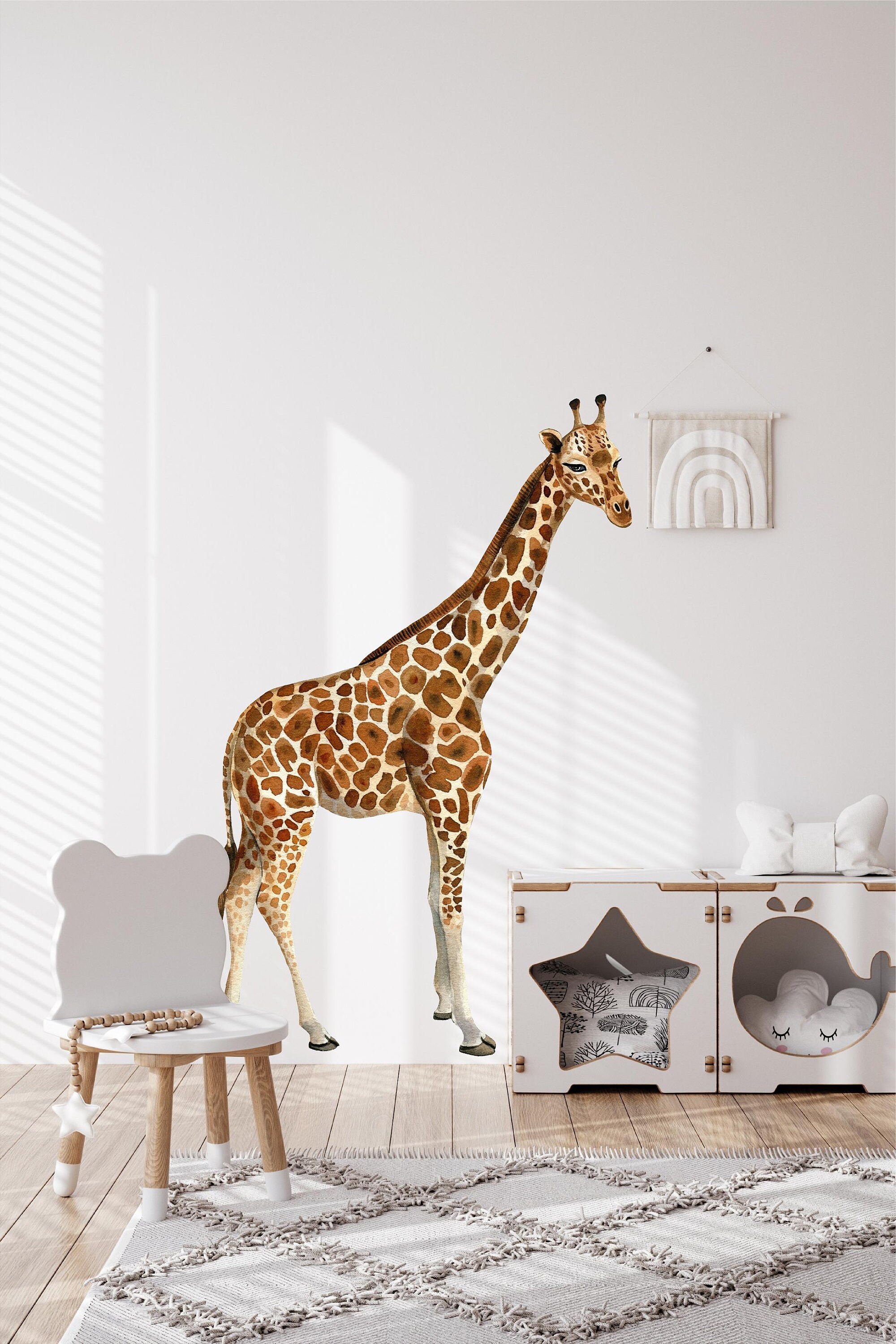 Giraffe Wall Decal - Giraffe Wall Sticker - Nursery Decor - Safari ...