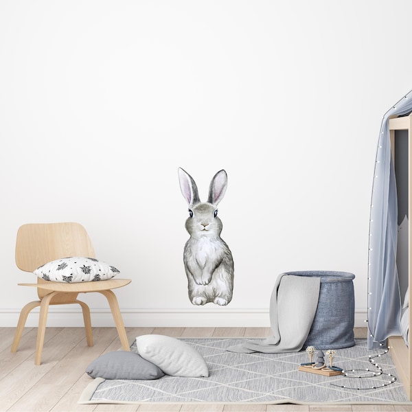 Rabbit Wall Decal - Etsy
