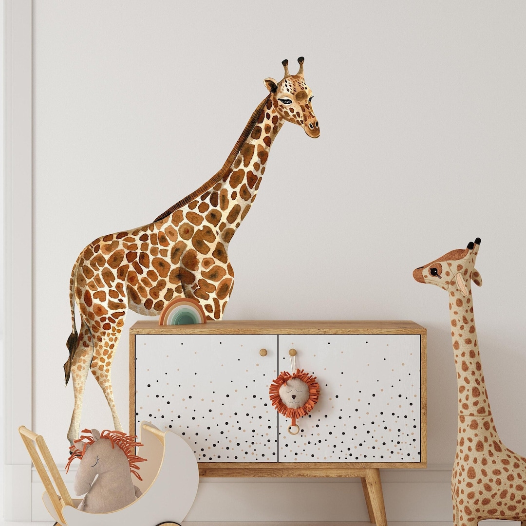 Giraffe Wall Decal - Giraffe Wall Sticker - Nursery Decor - Safari ...