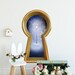 3d Stone Keyhole Fabric Wall Decal Tea Party 3D Brick Keyhole Wall ...