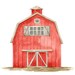 Red Barn Farm Wall Decal Watercolor Barn Removable Fabric Wall Sticker ...